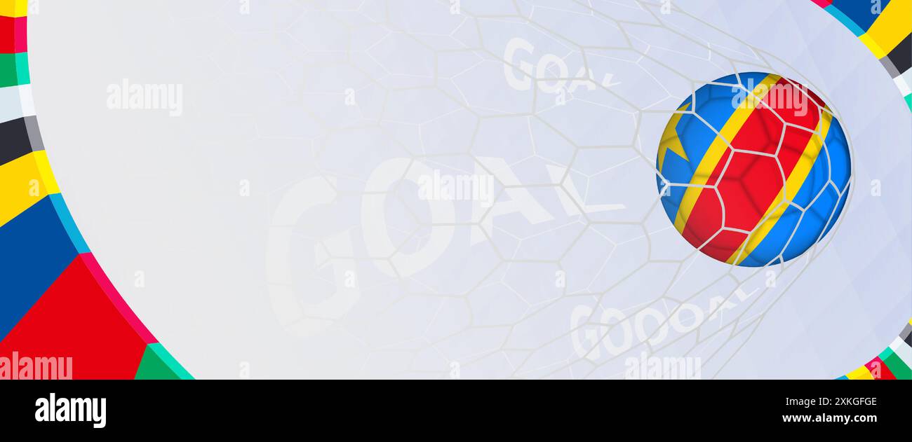 Celebration Goal for DR Congo football team in colorful design. Perfect ...