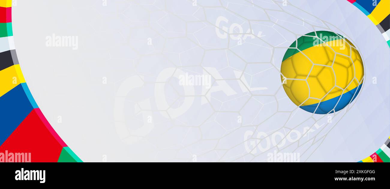 Celebration Goal for Gabon football team in colorful design. Perfect ...