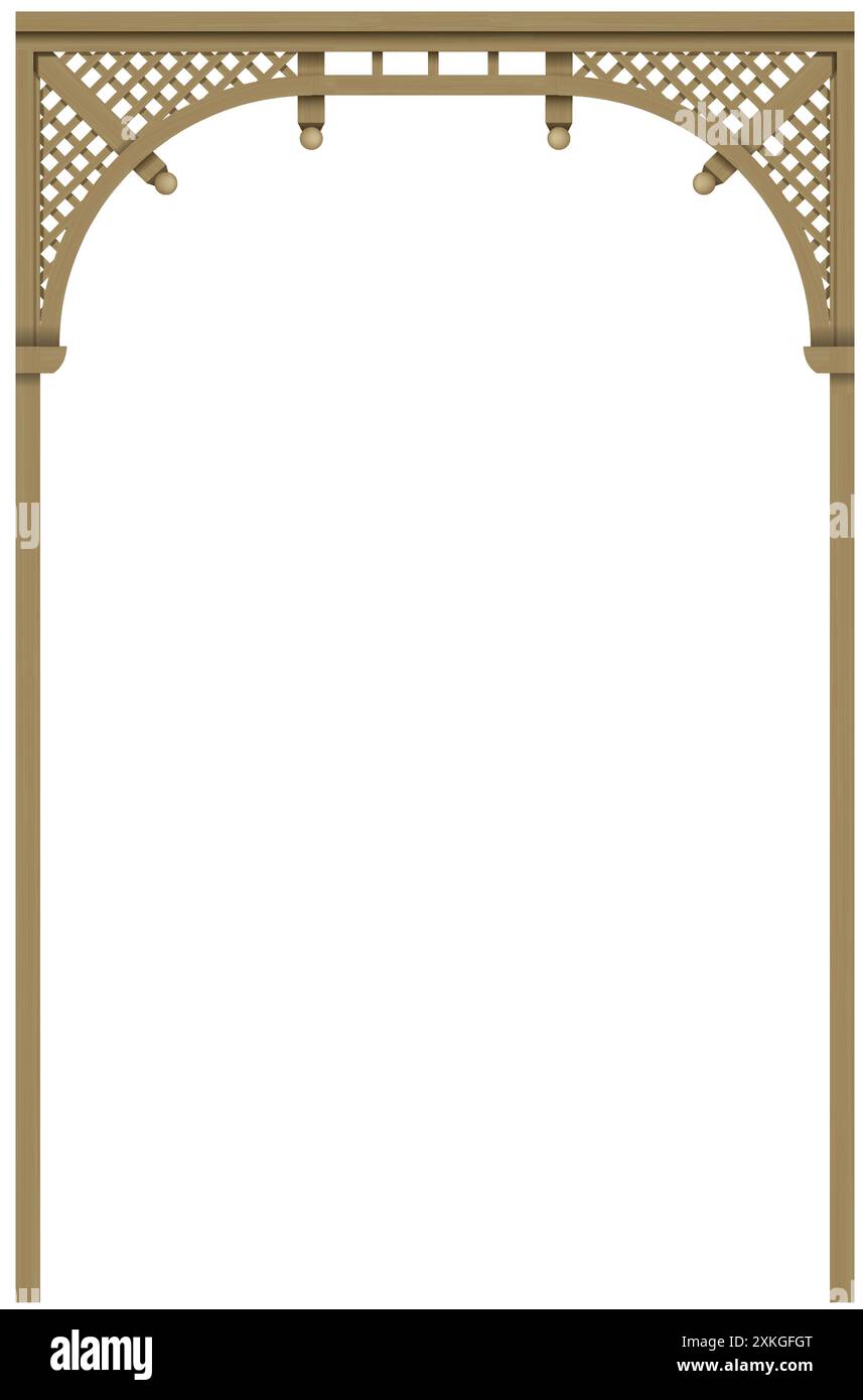 Classic wooden arch and pillars background Stock Vector Image & Art - Alamy