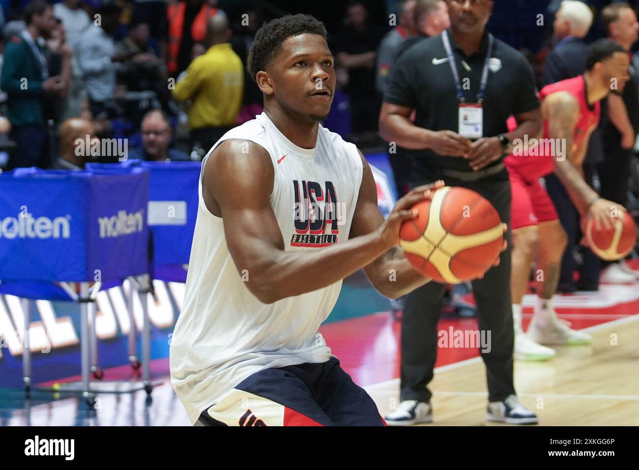 London, UK. 22nd July, 2024. ANTHONY EDWARDS TEAM USA during the ...