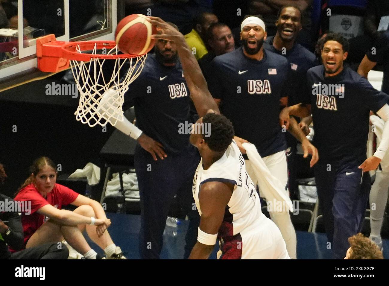 London, UK. 22nd July, 2024. ANTHONY EDWARDS TEAM USA during the ...