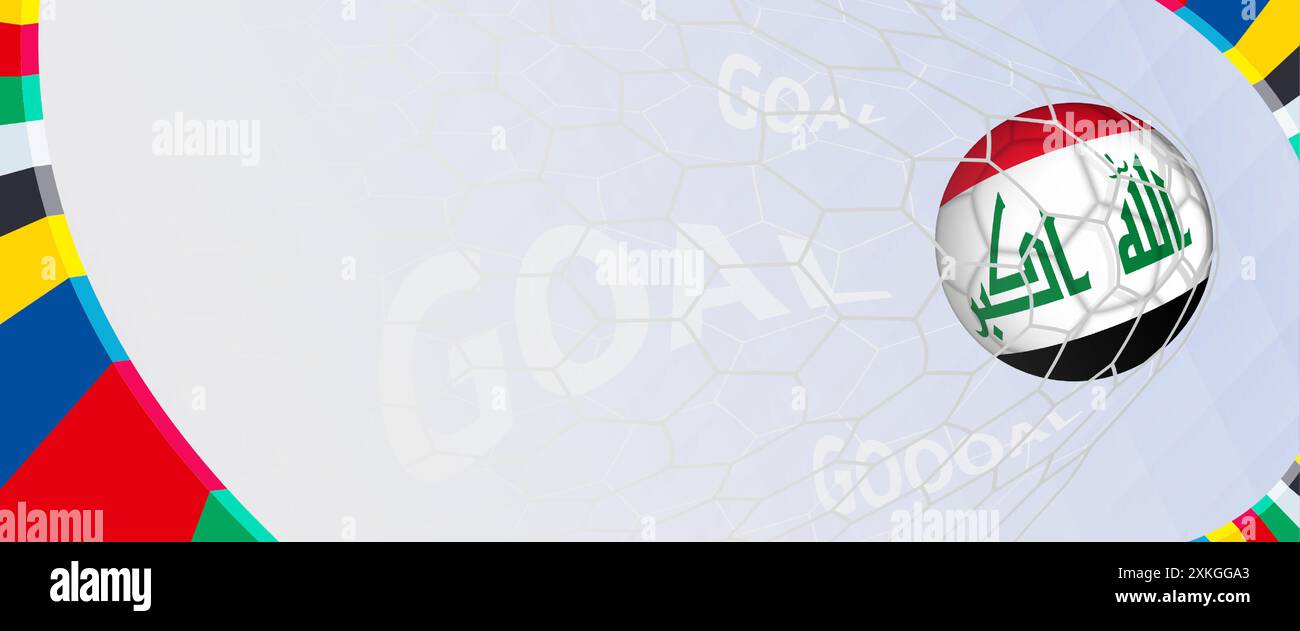 Celebration Goal for Iraq football team in colorful design. Perfect for ...