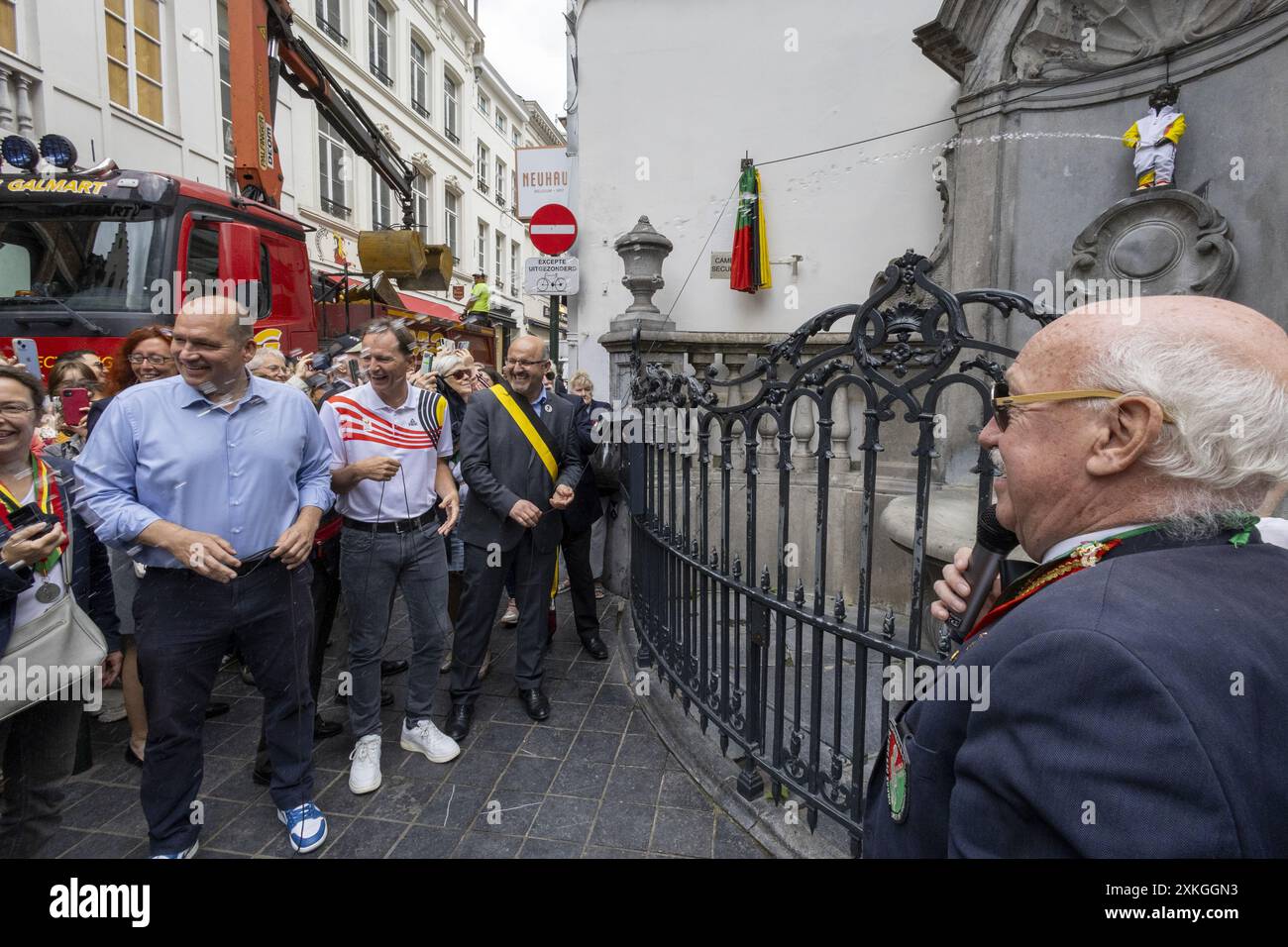 Brussels, Belgium. 23rd July, 2024. Bruxelles-Brussel mayor Philippe ...