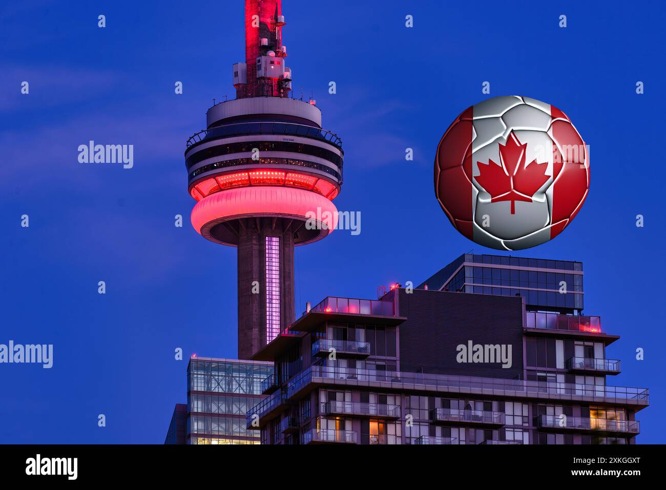 Cn tower canadian flag hi-res stock photography and images - Alamy