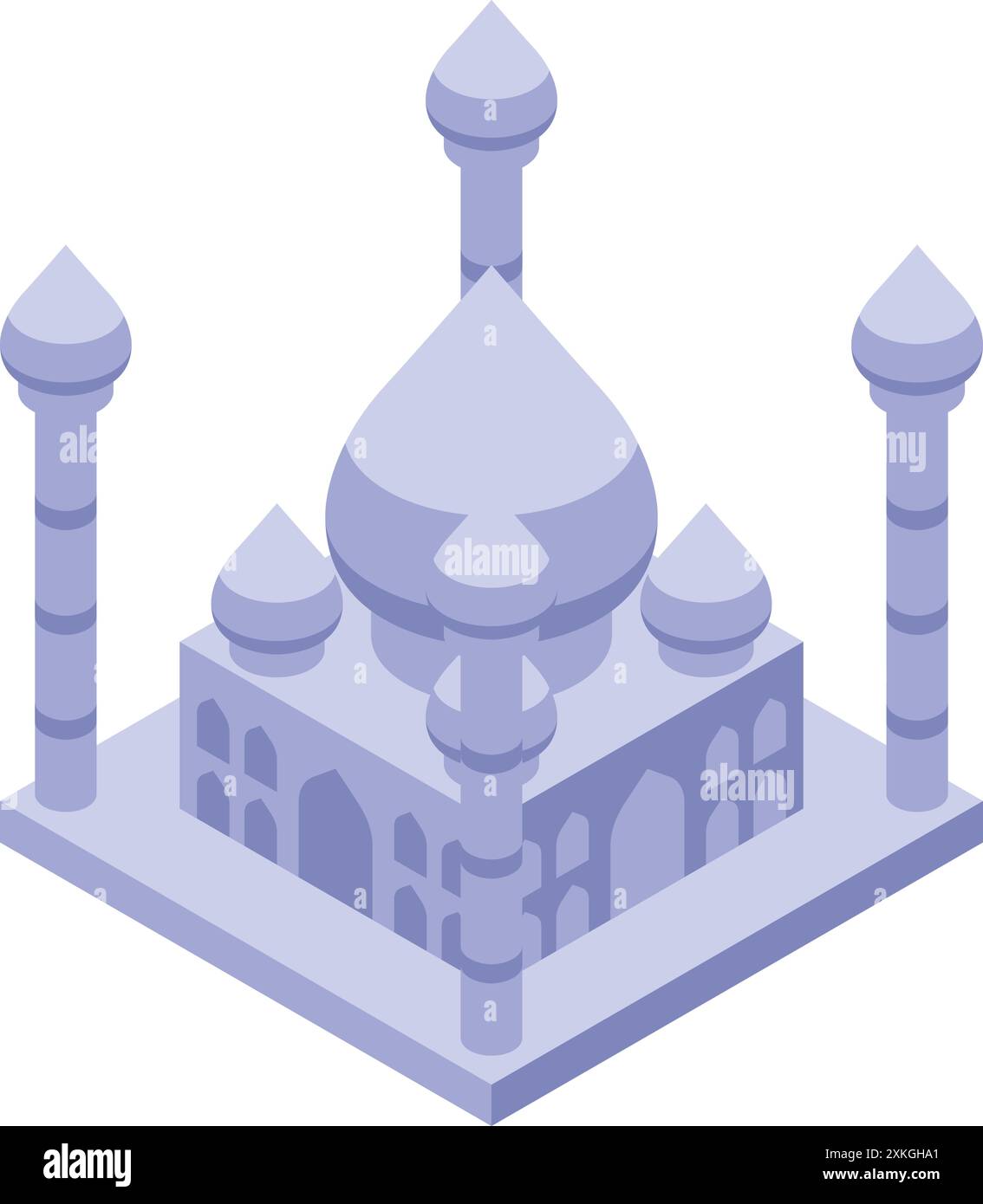 Isometric taj mahal building representing india tourism and famous ...