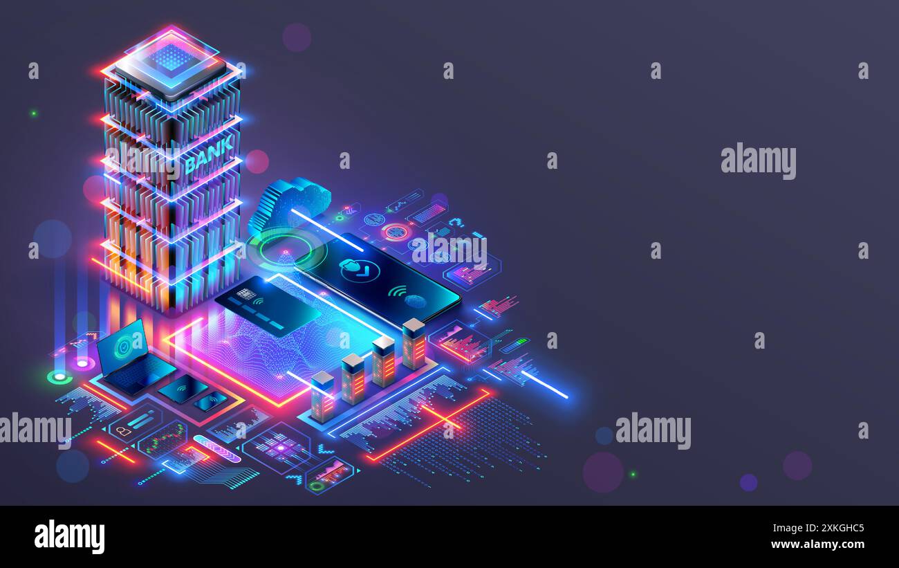 Online internet bank concept. Online internet bank digital ...