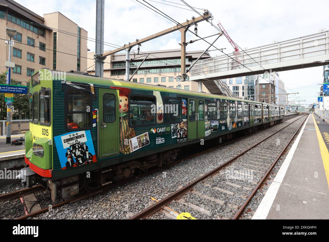 A Dart train with a new livery marking the 40th anniversary of the Dart ...