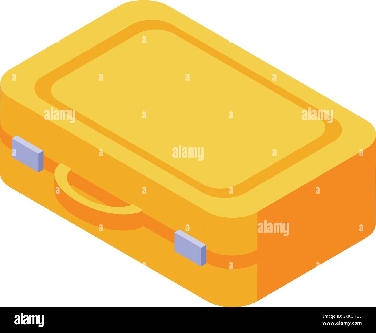 Yellow briefcase standing upright, ready for a business trip or a day ...