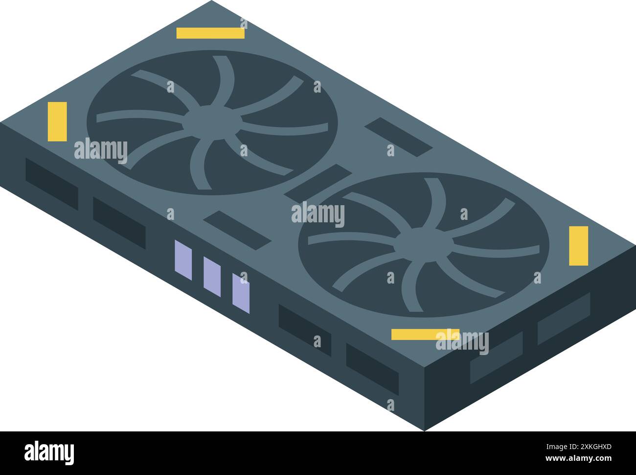 Powerful gaming graphics card with a cooling system featuring dual fans ... Powerful gaming graphics card with a cooling system featuring dual fans ...