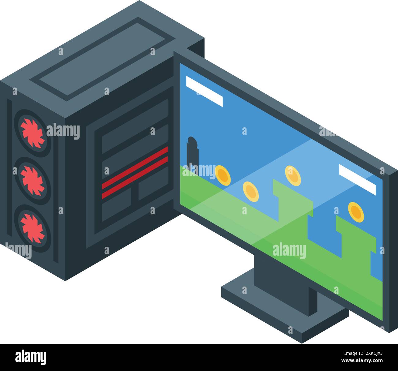Pixel art character running Cut Out Stock Images & Pictures - Alamy