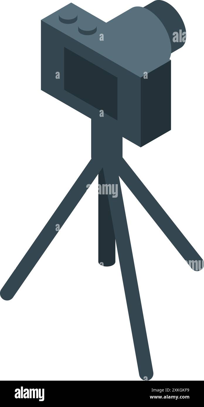 Digital camera recording on tripod with screen facing forward Stock ...
