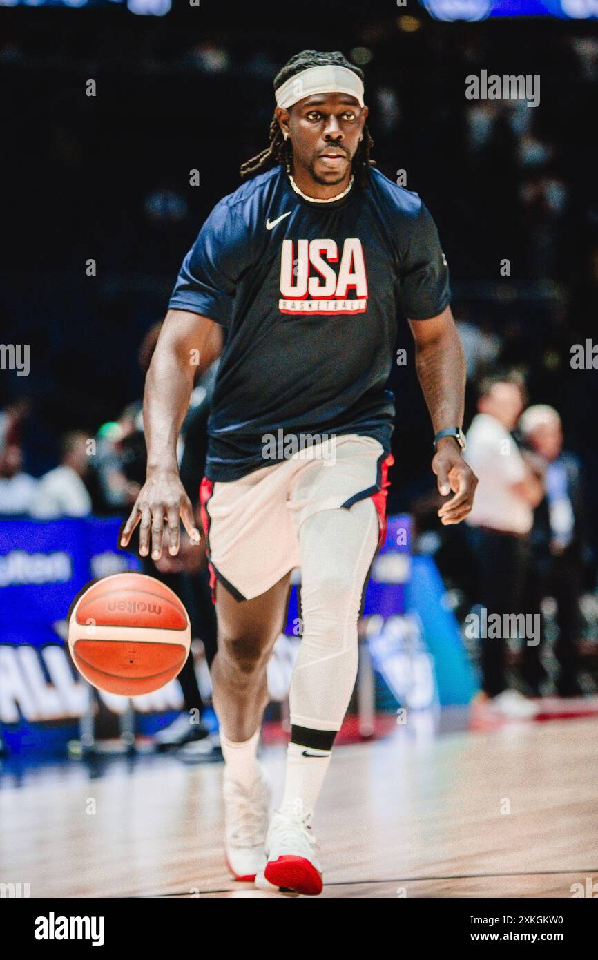 O2 Arena, UK. 22nd July, 2024. Jrue Holiday #12 for Team USA during the ...