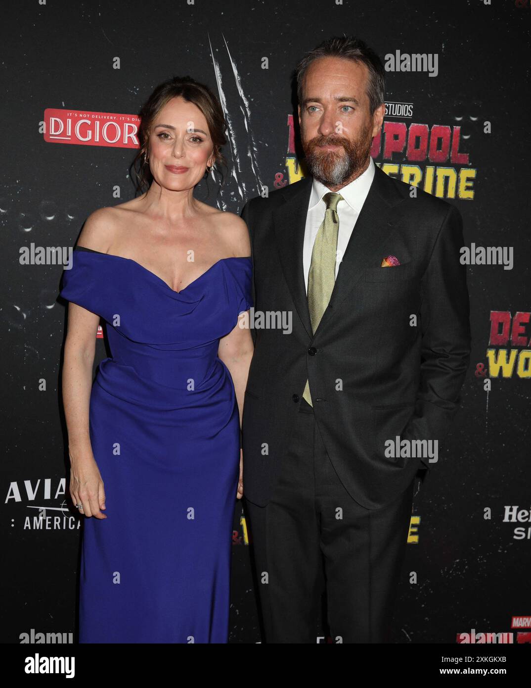July 22, 2024, New York, New York, USA: Actors KEELEY HAWES and MATTHEW ...