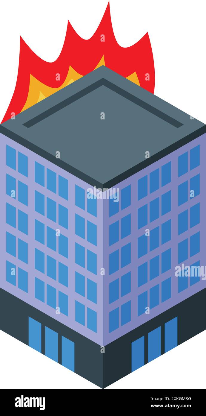 Town on fire in Stock Vector Images - Alamy