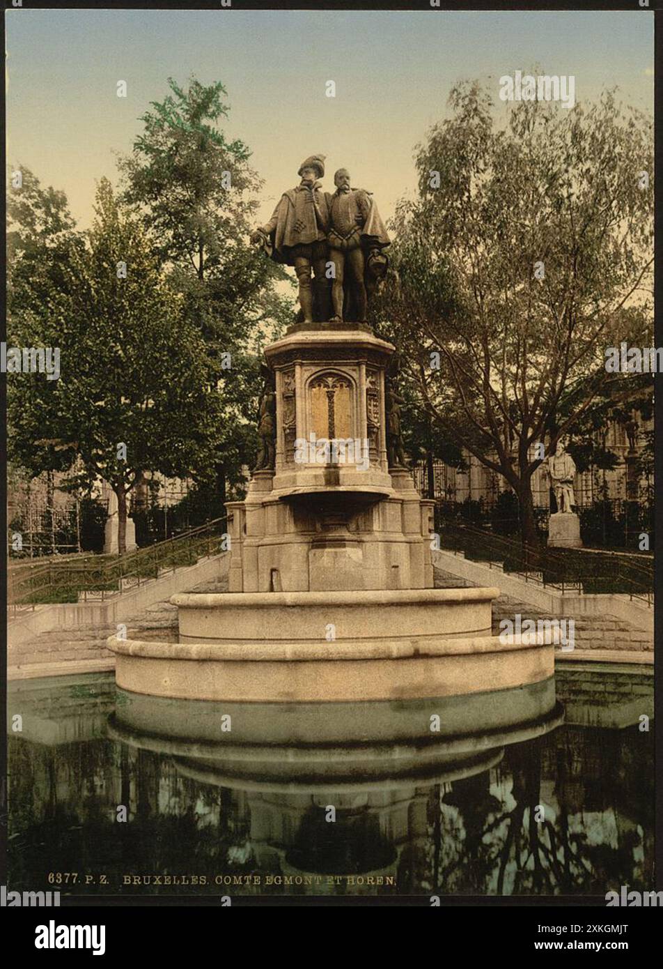 Count Egmont and Horen Hoorn, Monument, Brussels, Belgium Stock Photo ...