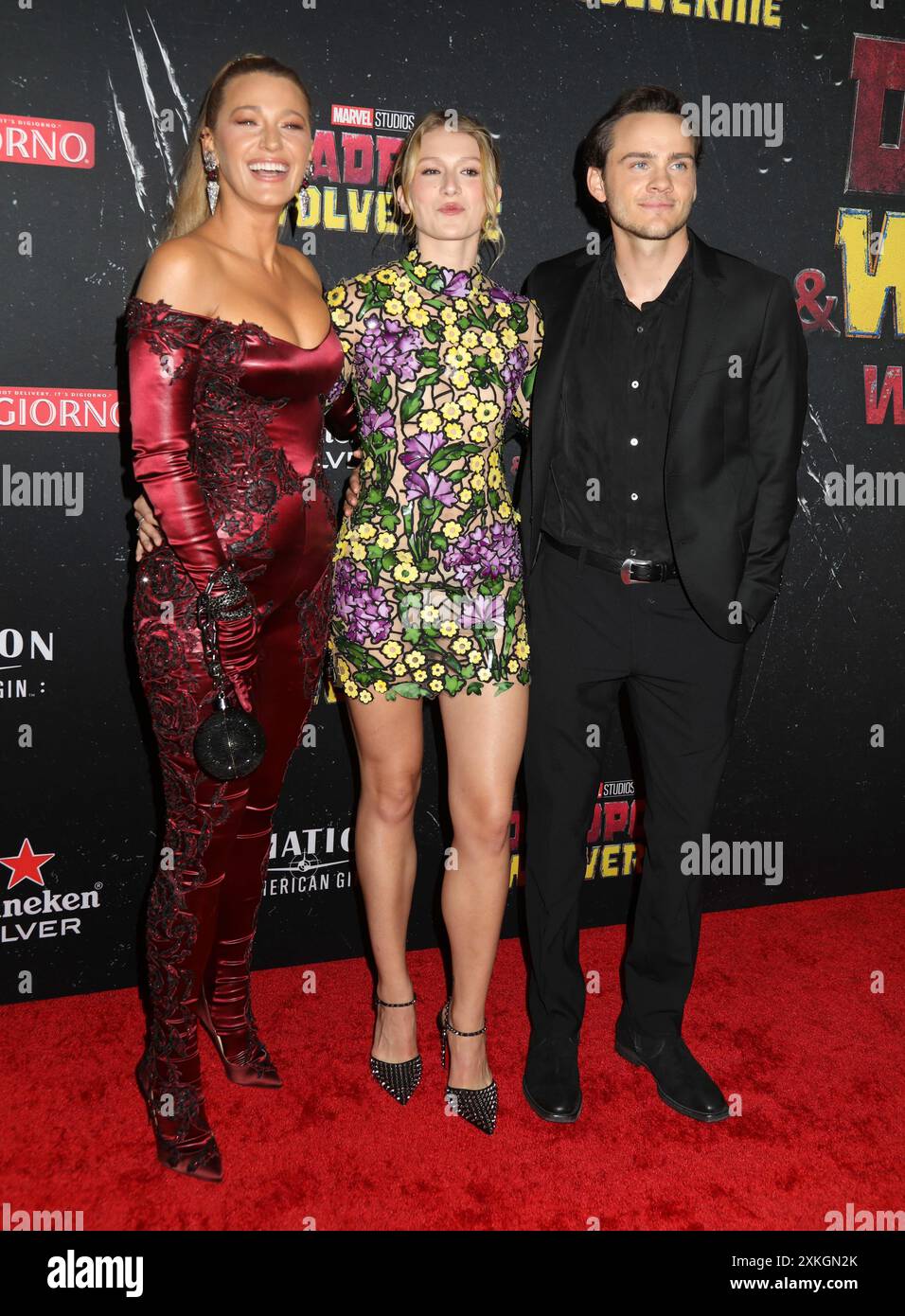 July 22, 2024, New York, New York, USA: Actors BLAKE LIVELY, ISABELA ...