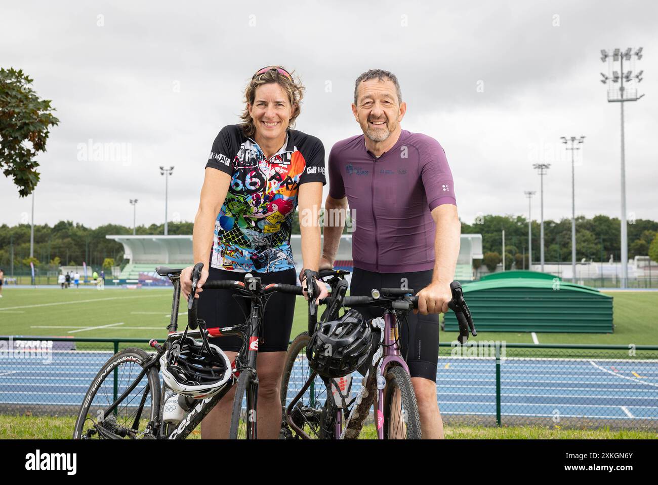 EDITORIAL USE ONLY Chris Boardman, Chair of Sport England, with former ...