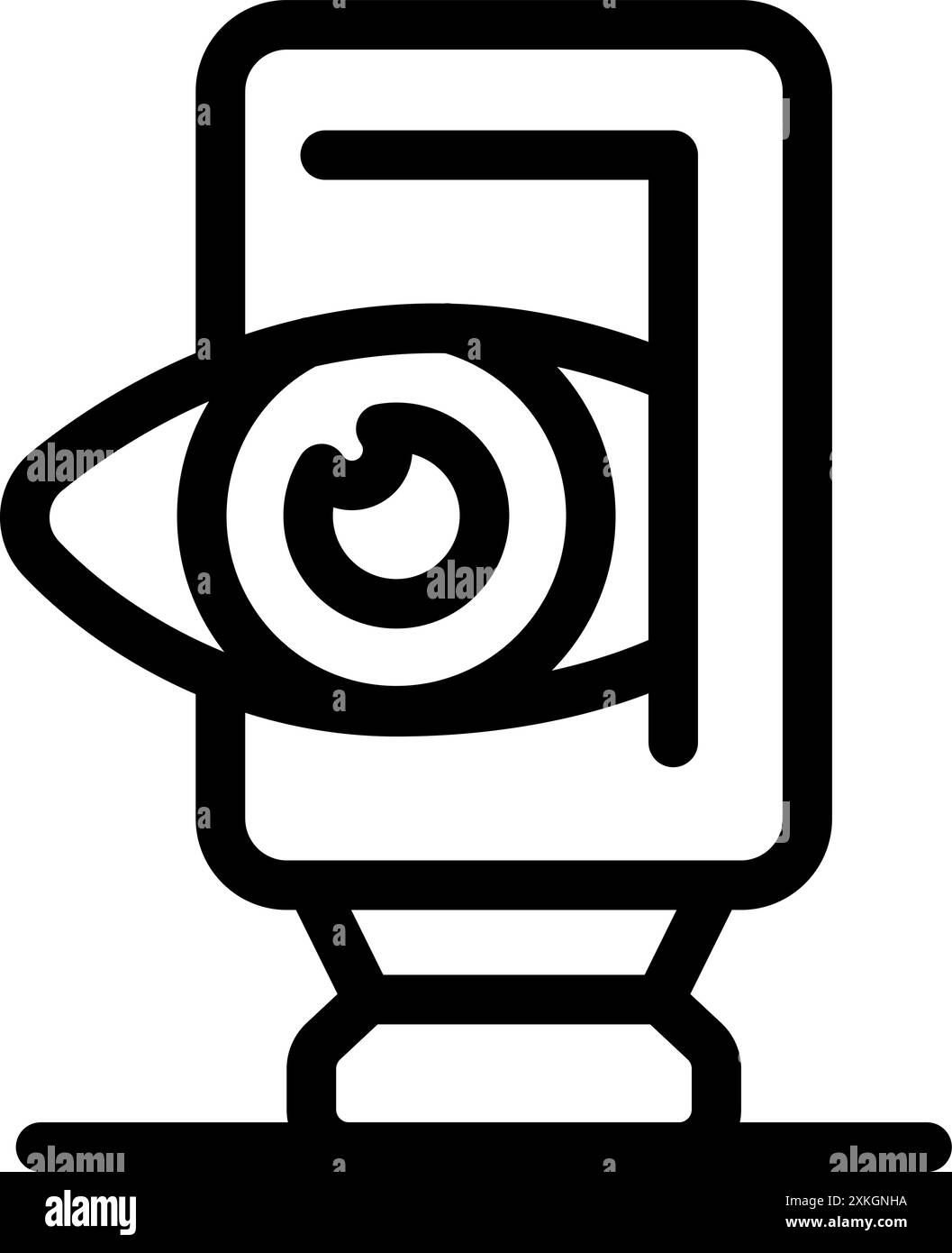 Simple icon representing an eye tracking system scanning vision using ...