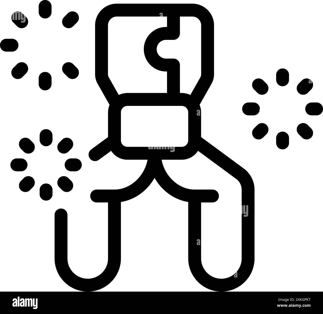 Line art icon of a firework launcher starting a pyrotechnics show Stock ...