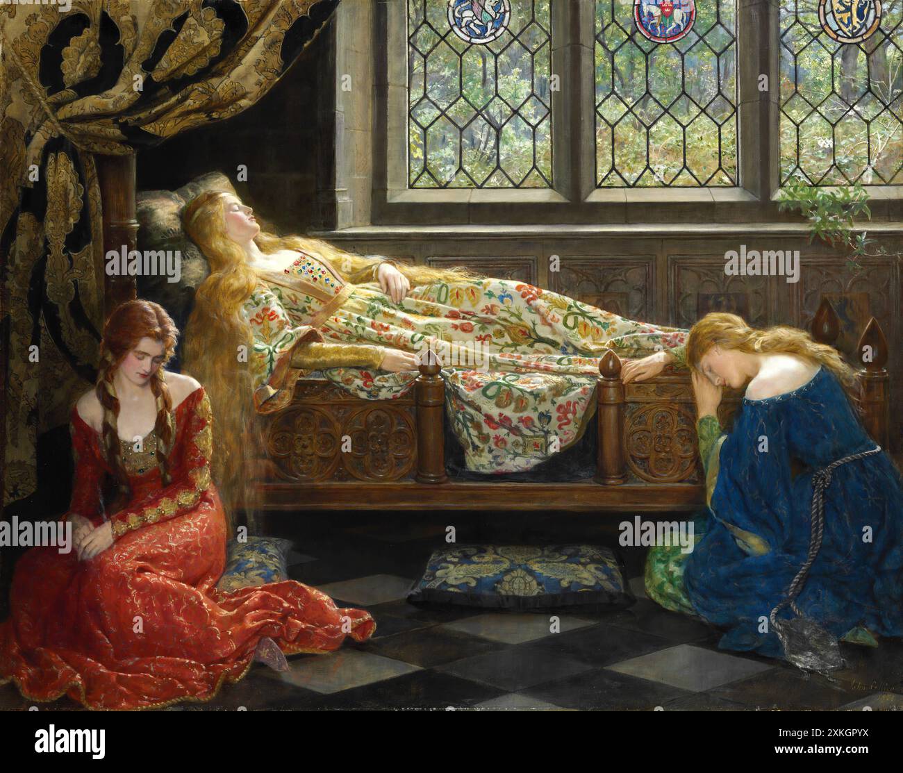 The sleeping beauty by john collier hi-res stock photography and images ...