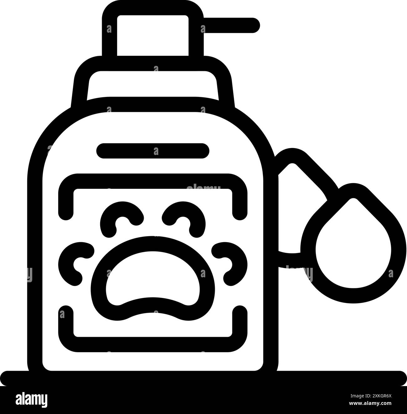 Dog shampoo bottle with a pump dispenser for easy application during ...