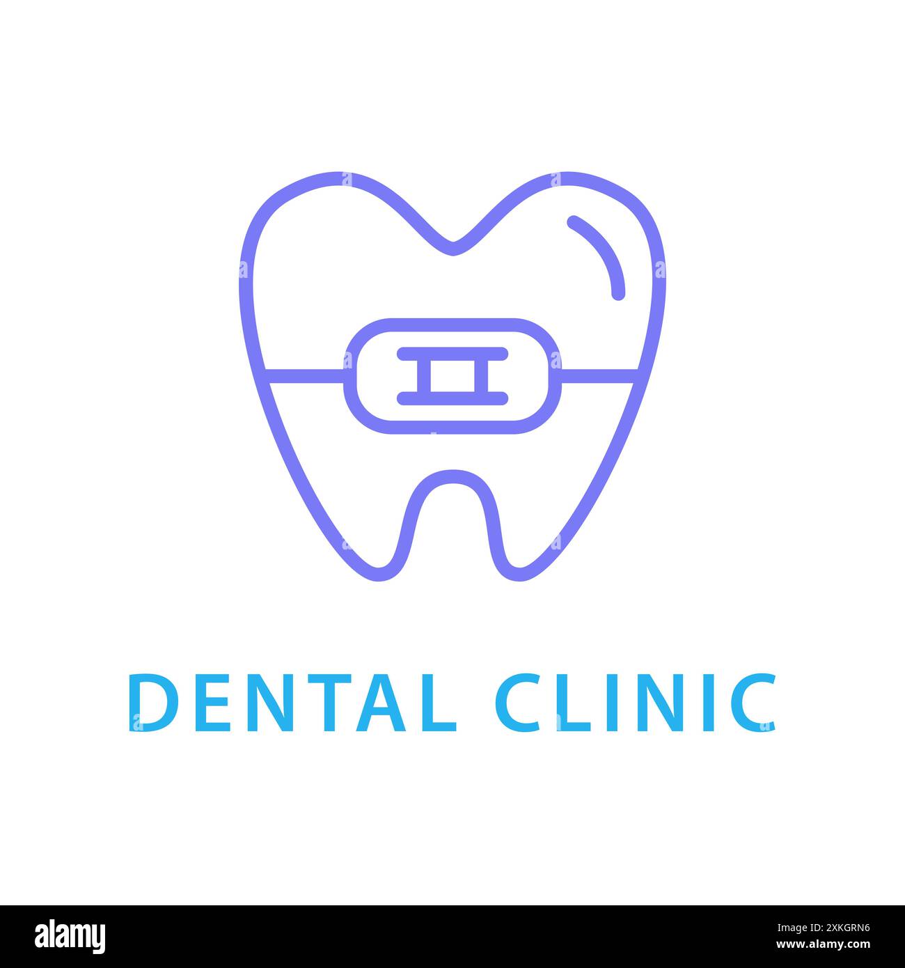 Modern Dentist logo Dental braces care clinic icon Stock Vector Image ...