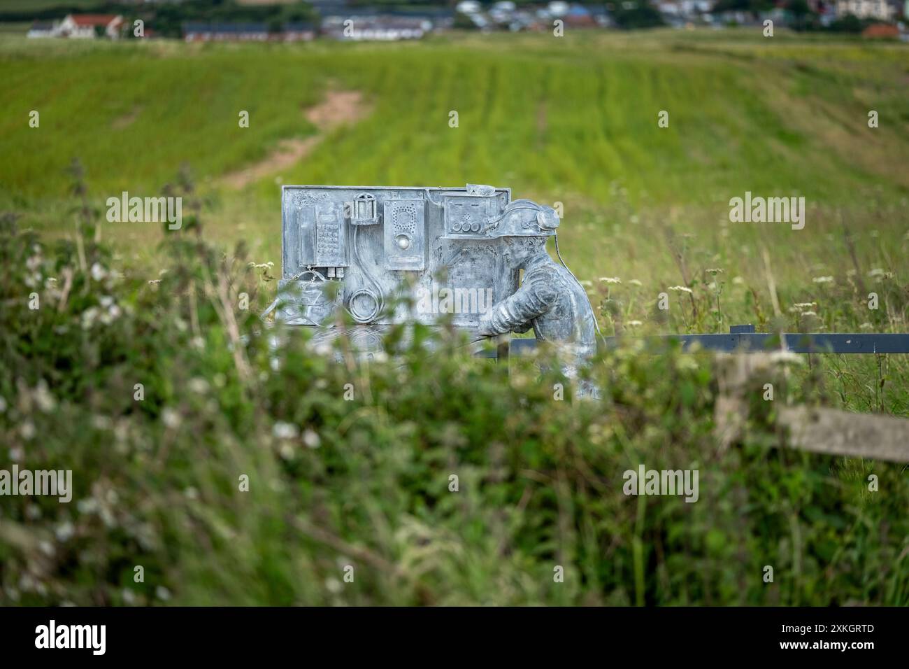 The Boulby Miner, The sculpture was commissioned to celebrate 50 years ...