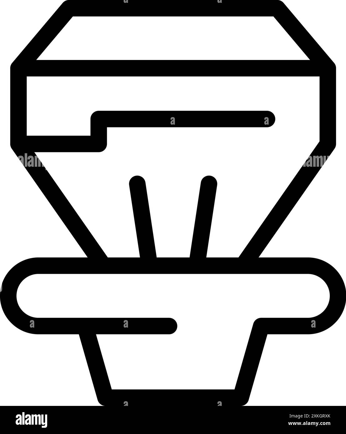 Line icon of an air purifier, a device that cleans and improves indoor ...