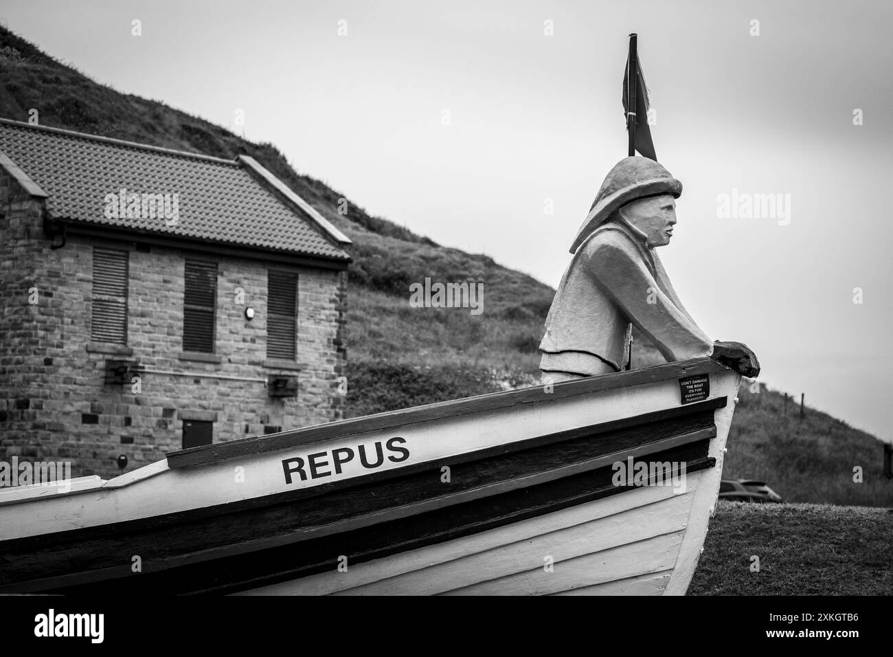 The Repus, A restored fishing coble with sculptures, by Steve Iredale ...