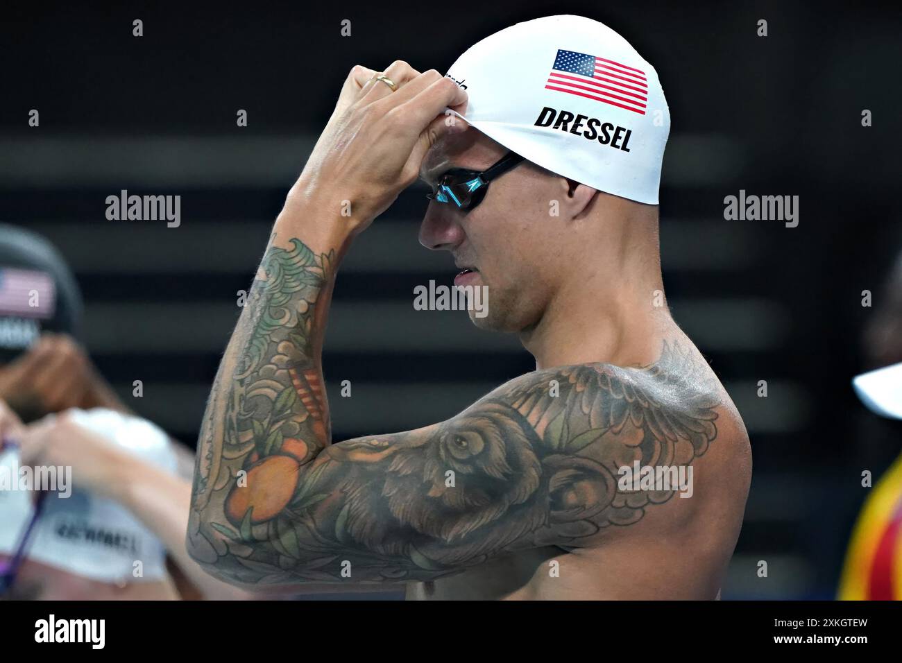 Paris, France. 23rd July, 2024. Olympic gold medalist Caeleb Dressel of ...