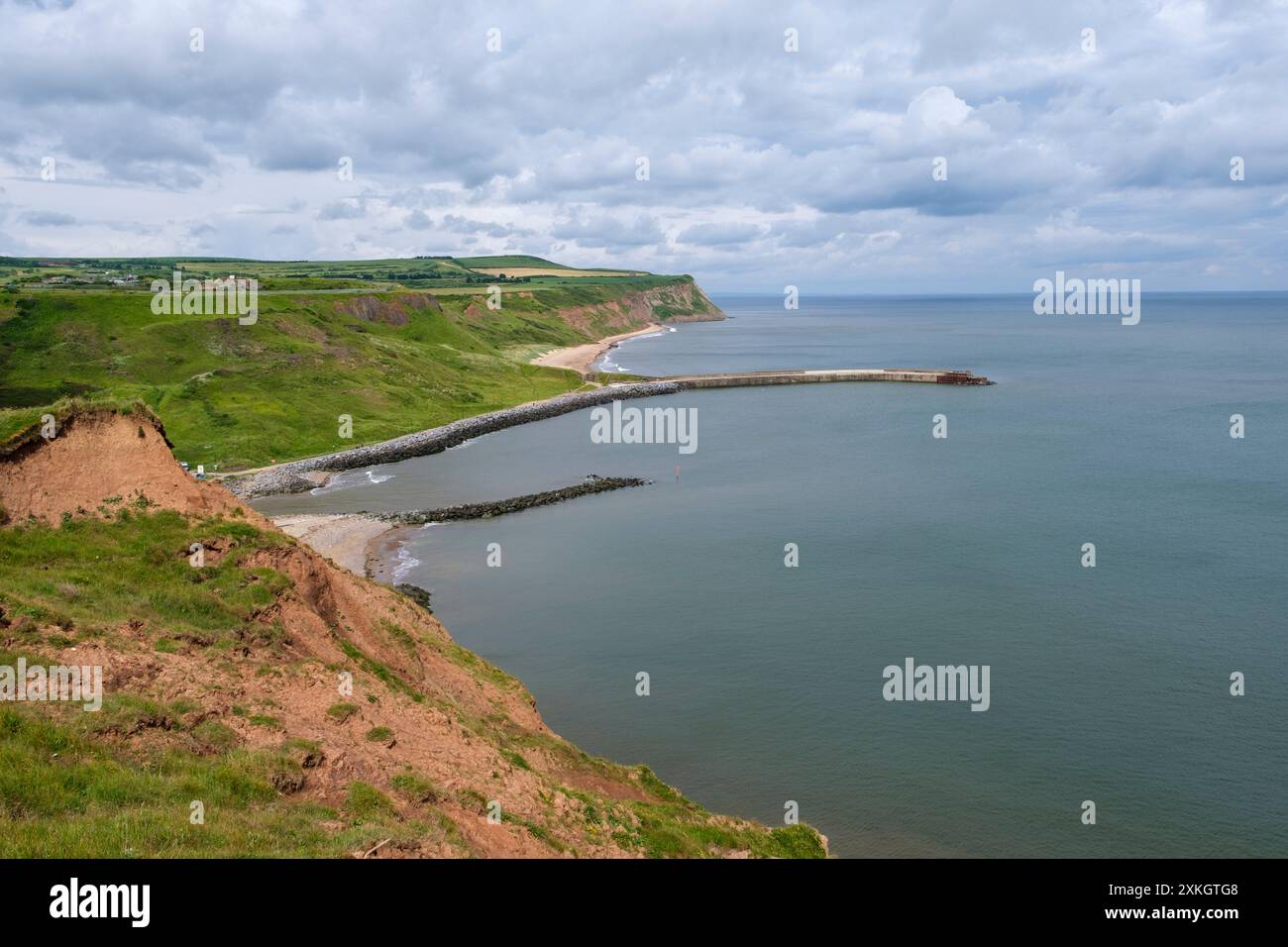 Views of the Cleveland Way, Skinningrove, Yorkshire, England Stock ...