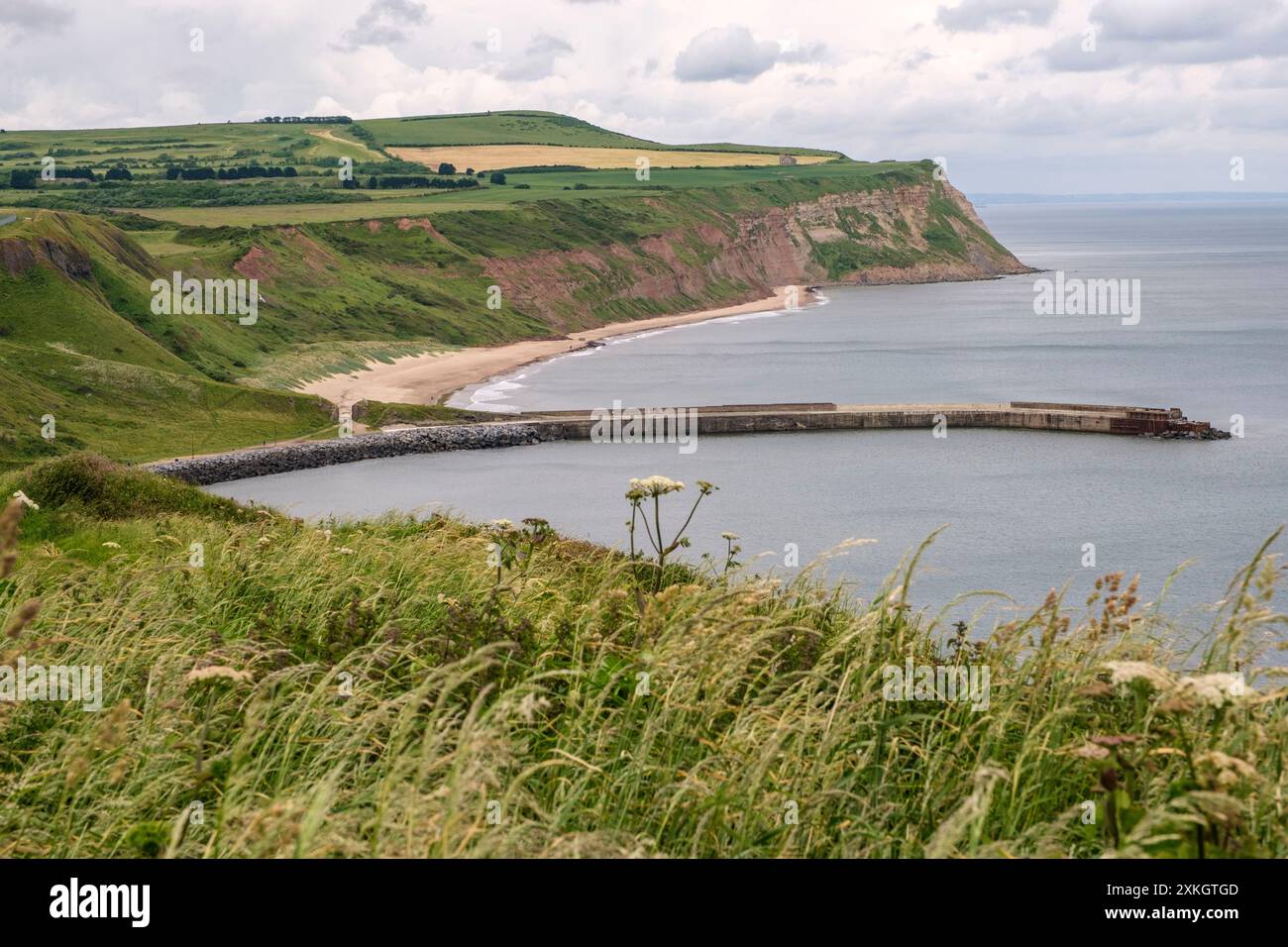 Views of the Cleveland Way, Skinningrove, Yorkshire, England Stock ...