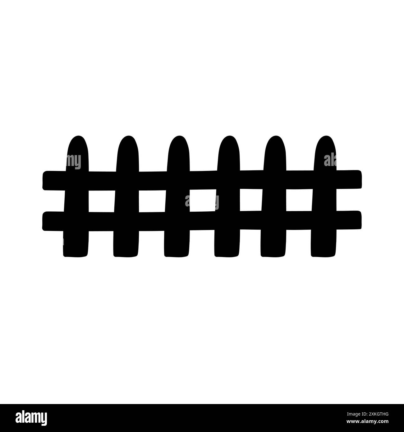 Vector hand drawn doodle sketch fence silhouette isolated on white background Stock Vector Image ...