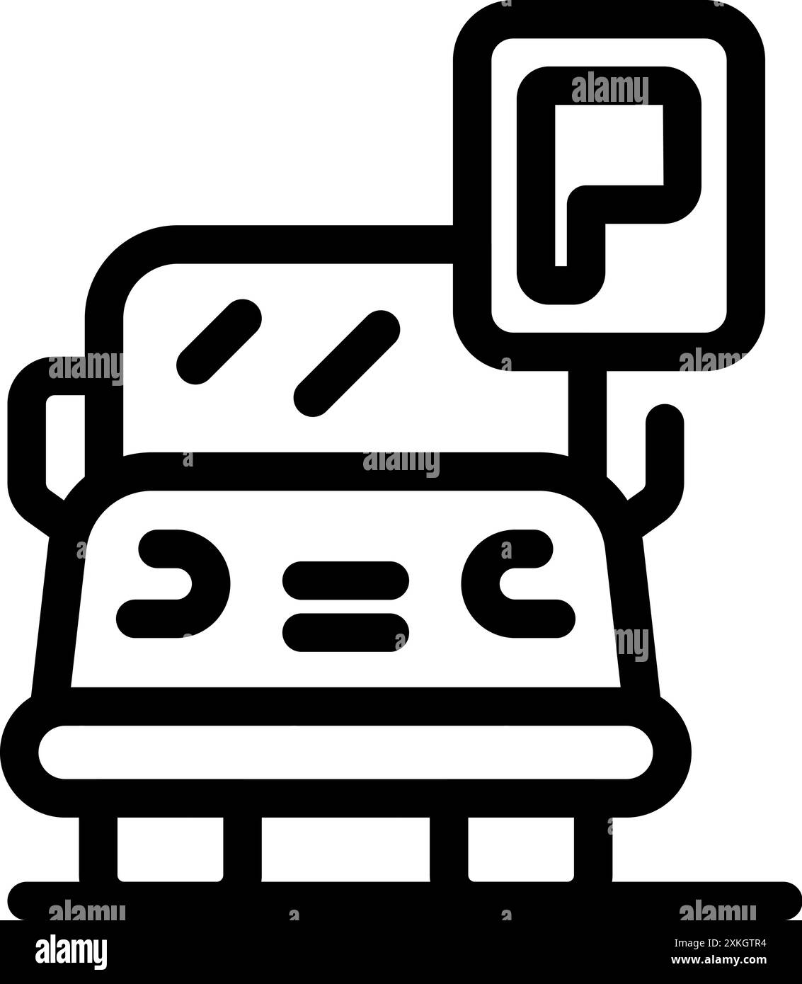 Off road vehicle parking sign indicating a designated parking area for ...