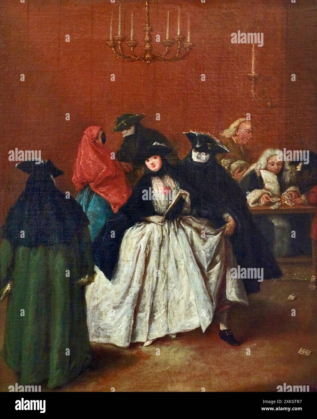 Il ridotto - olio su tela - Pietro Longhi - XVIII secolo - Venezia ...