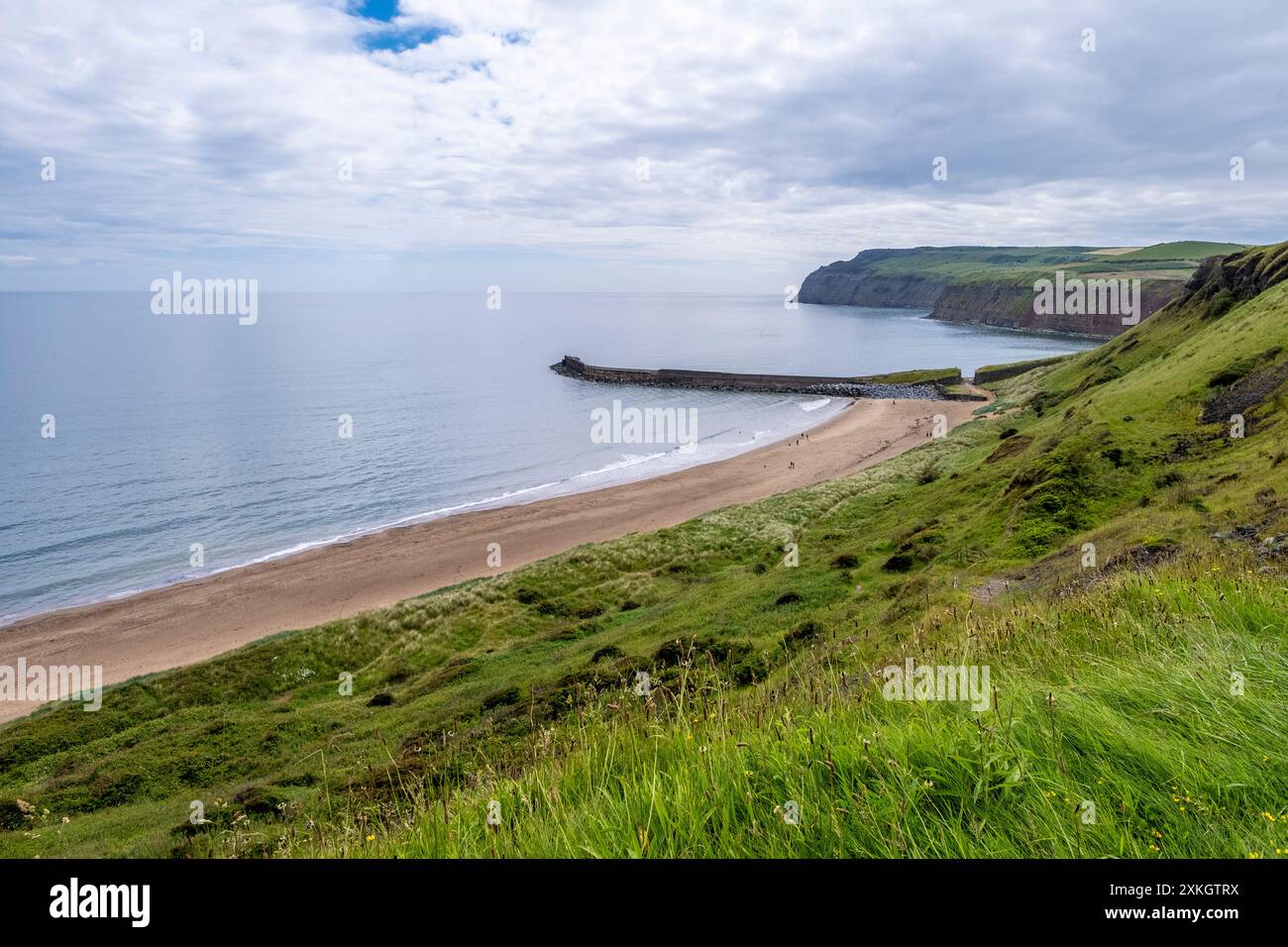 Views along the Cleveland Way, between Saltburn and Skinningrove Stock ...