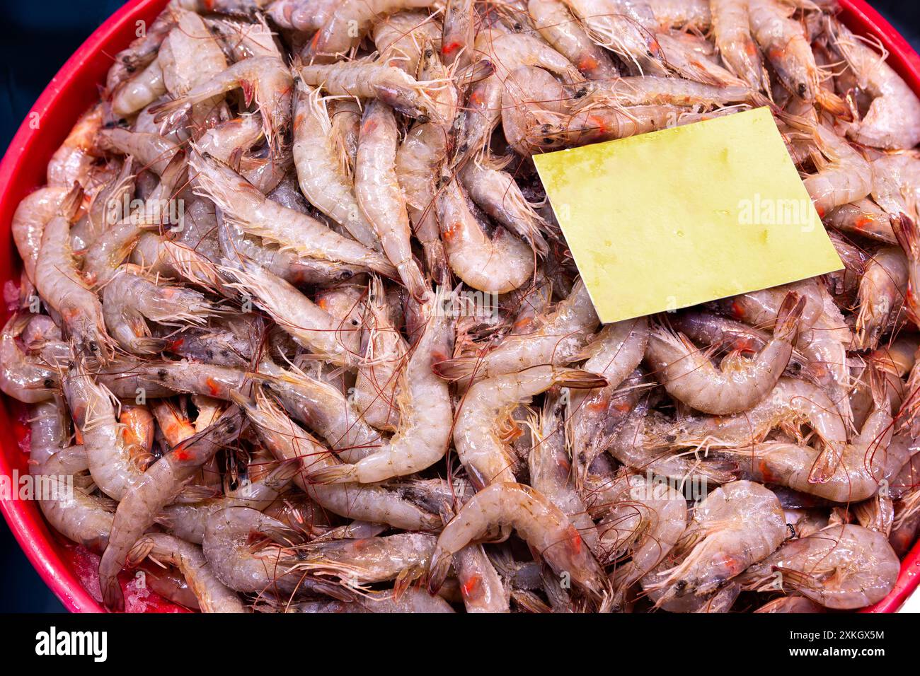 Freshly caught raw jumbo shrimp at a local fish market Stock Photo - Alamy