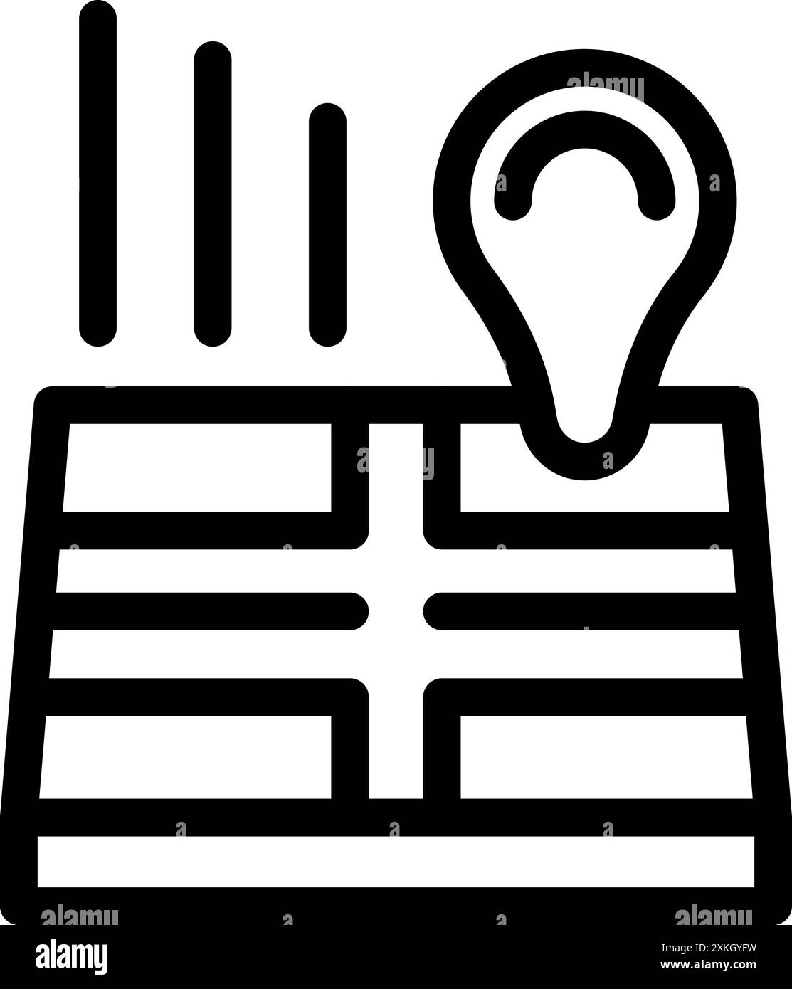 Solar panel is receiving sunlight with a location pin icon, symbolizing ...