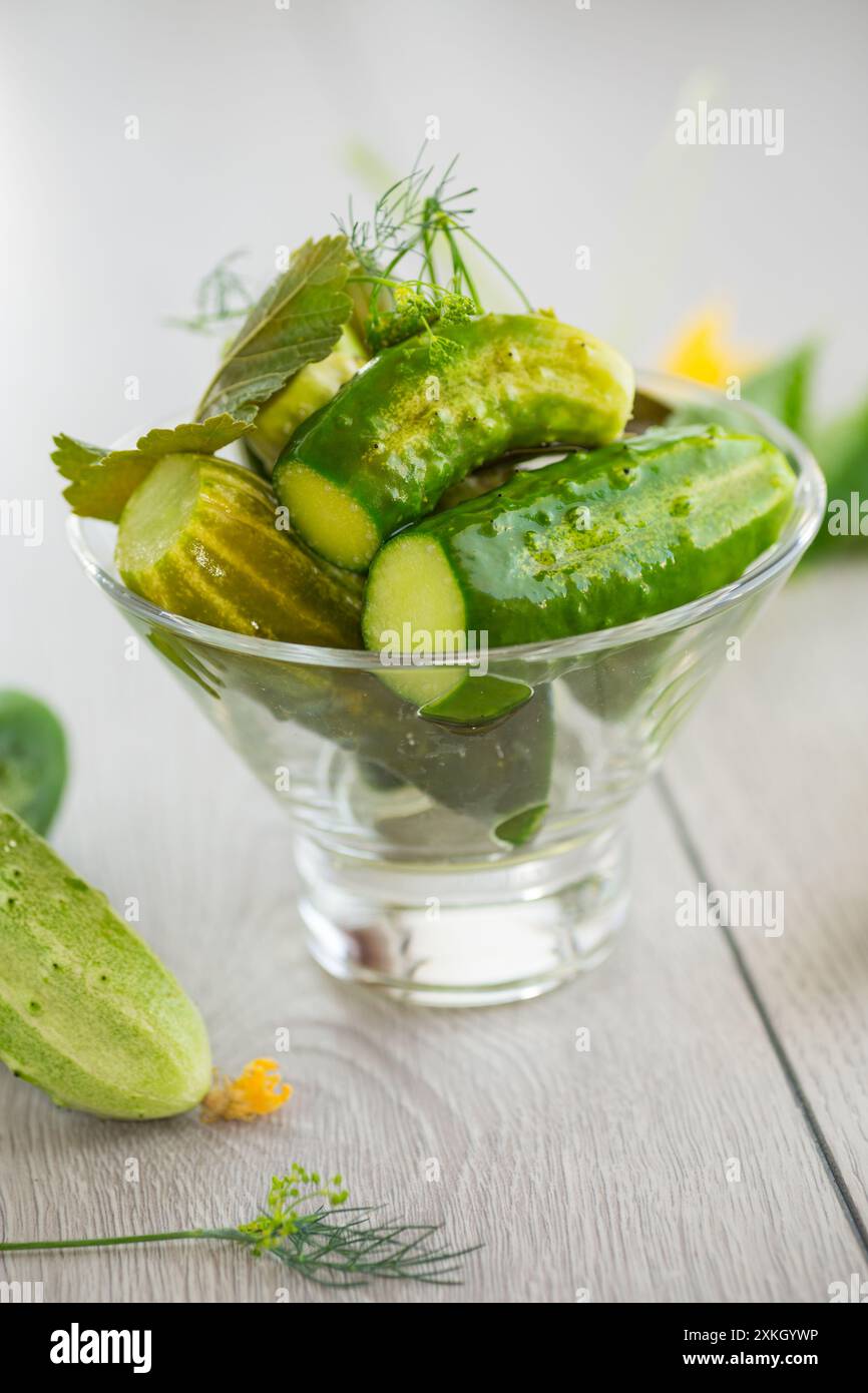Lightly salted cucumbers hi-res stock photography and images - Alamy