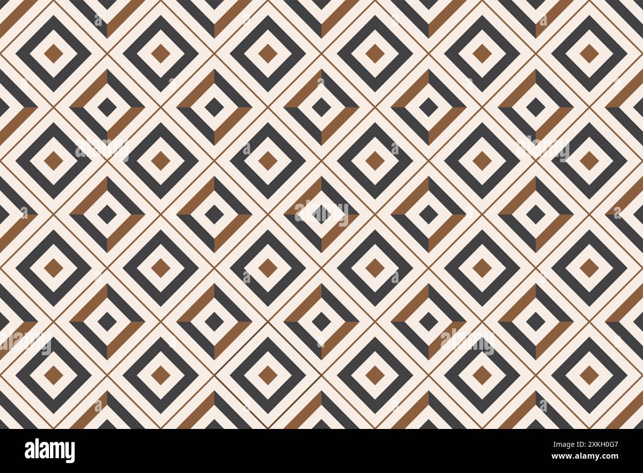 Brown and black checkered seamless pattern. The square shapes are ...