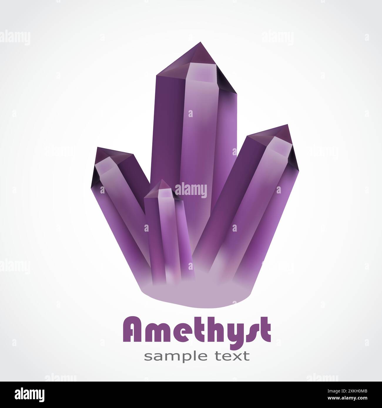 Amethyst geode crystal Stock Vector Images - Alamy