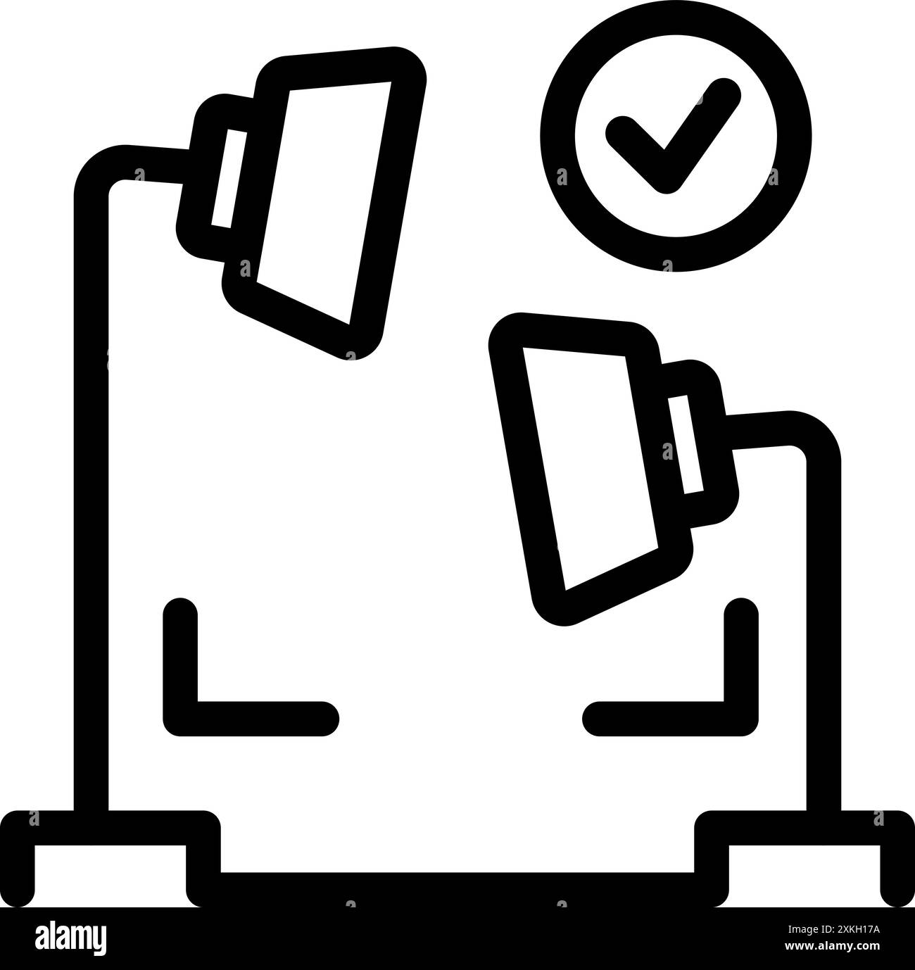 This icon represents a photography studio setup with lighting equipment ...