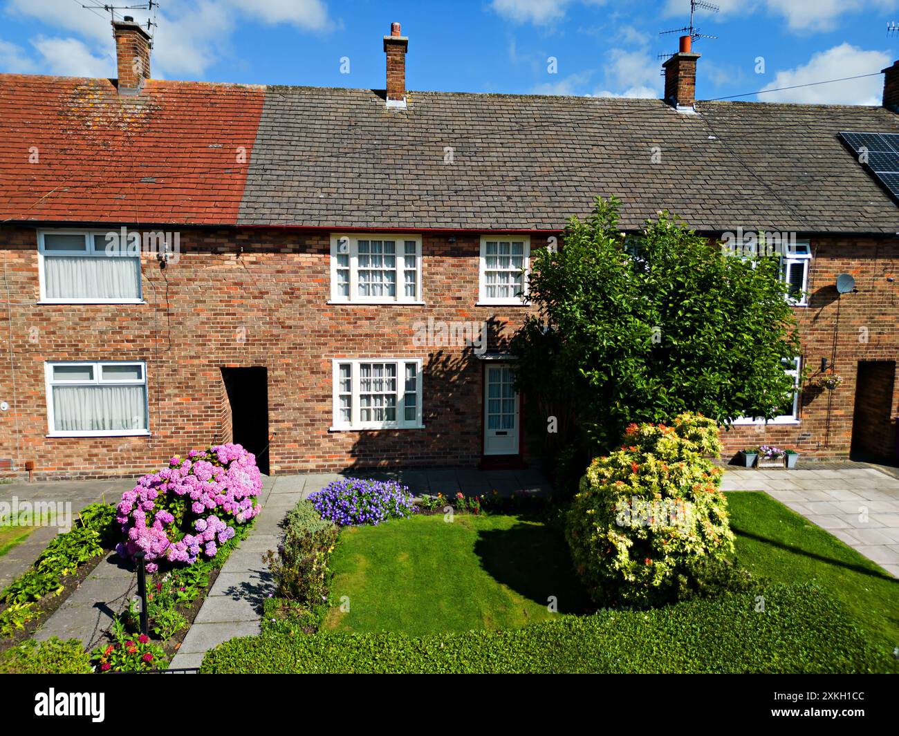 Aerial view of 20 Forthlin Road, the childhood home of the Beatles Sir ...