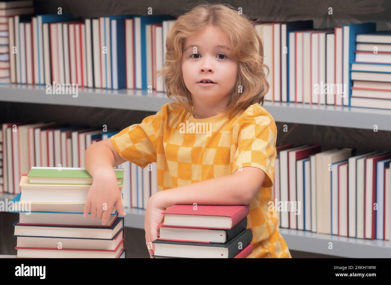 Knowledge day. Back to school. School kid pupil studying in school ...