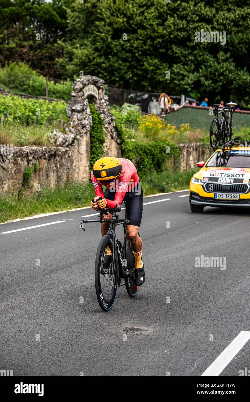 ODD CHRISTIAN EIKING of UNO-X MOBILITYcycling in the Tour de France ...