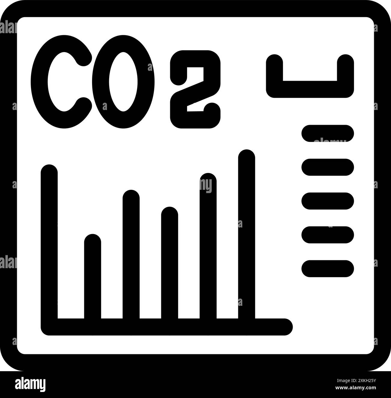 Line chart showing the evolution of carbon dioxide emissions ...