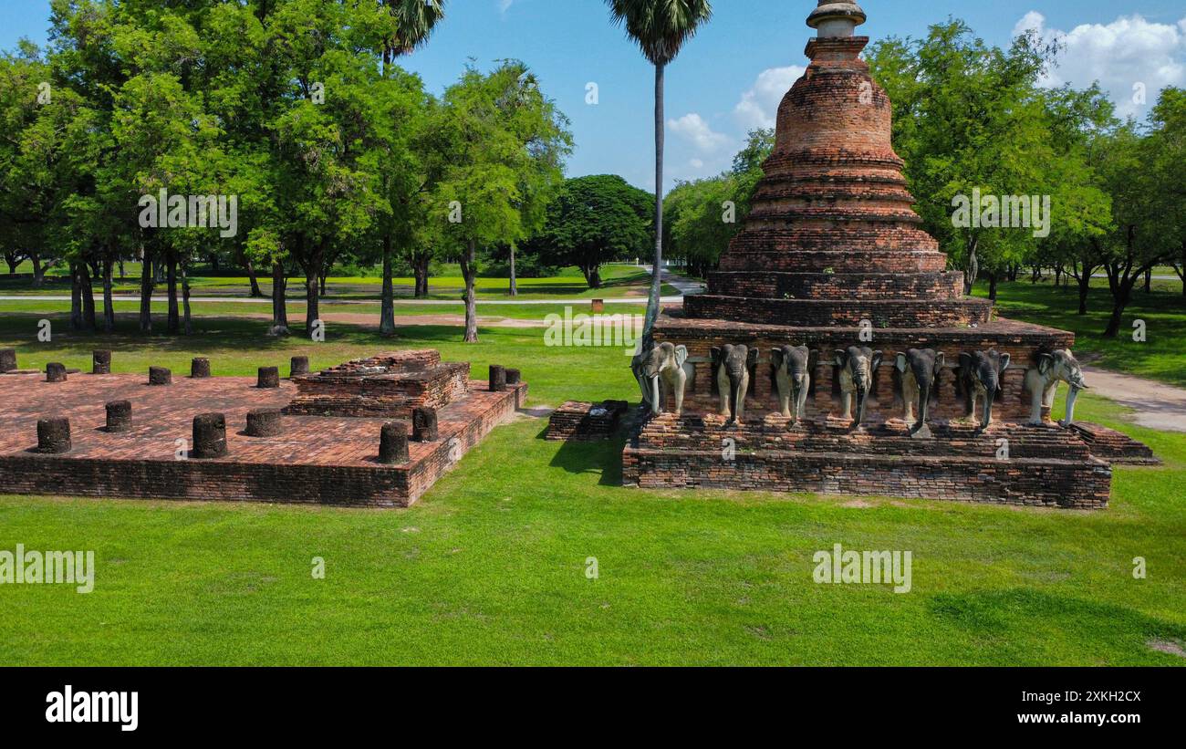 An ancient temple complex in Thailand, seen from above Stock Photo - Alamy