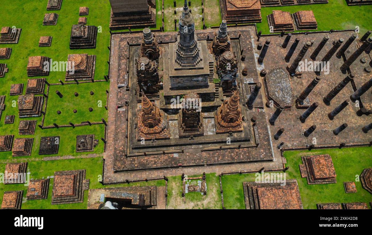 An ancient temple complex in Thailand, seen from above Stock Photo - Alamy
