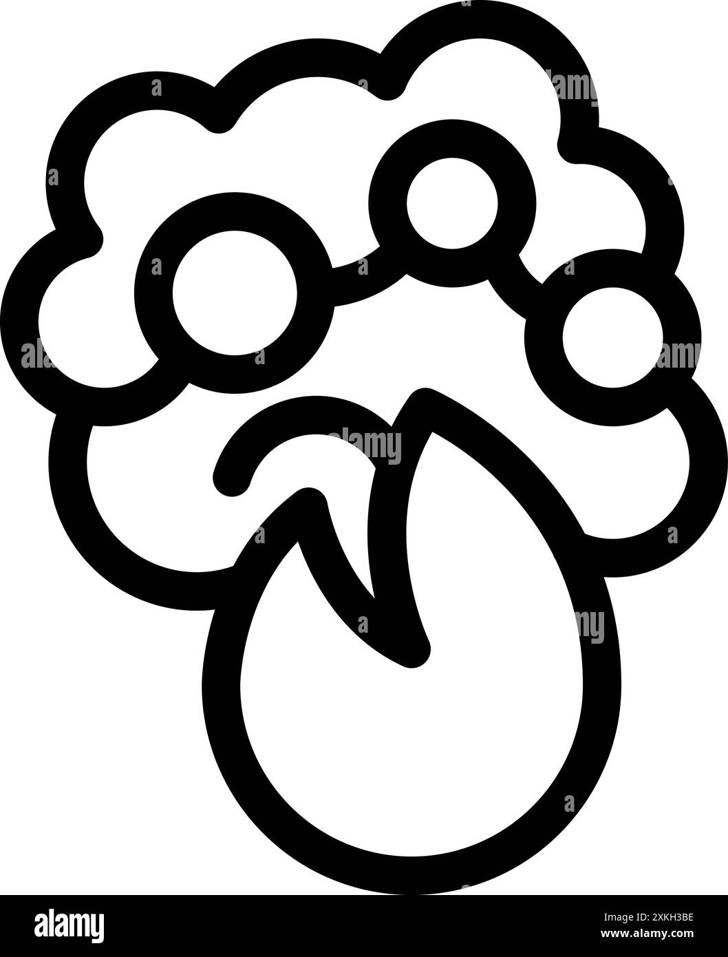 Simple line drawing of fire burning with smoke coming out from the wood ...