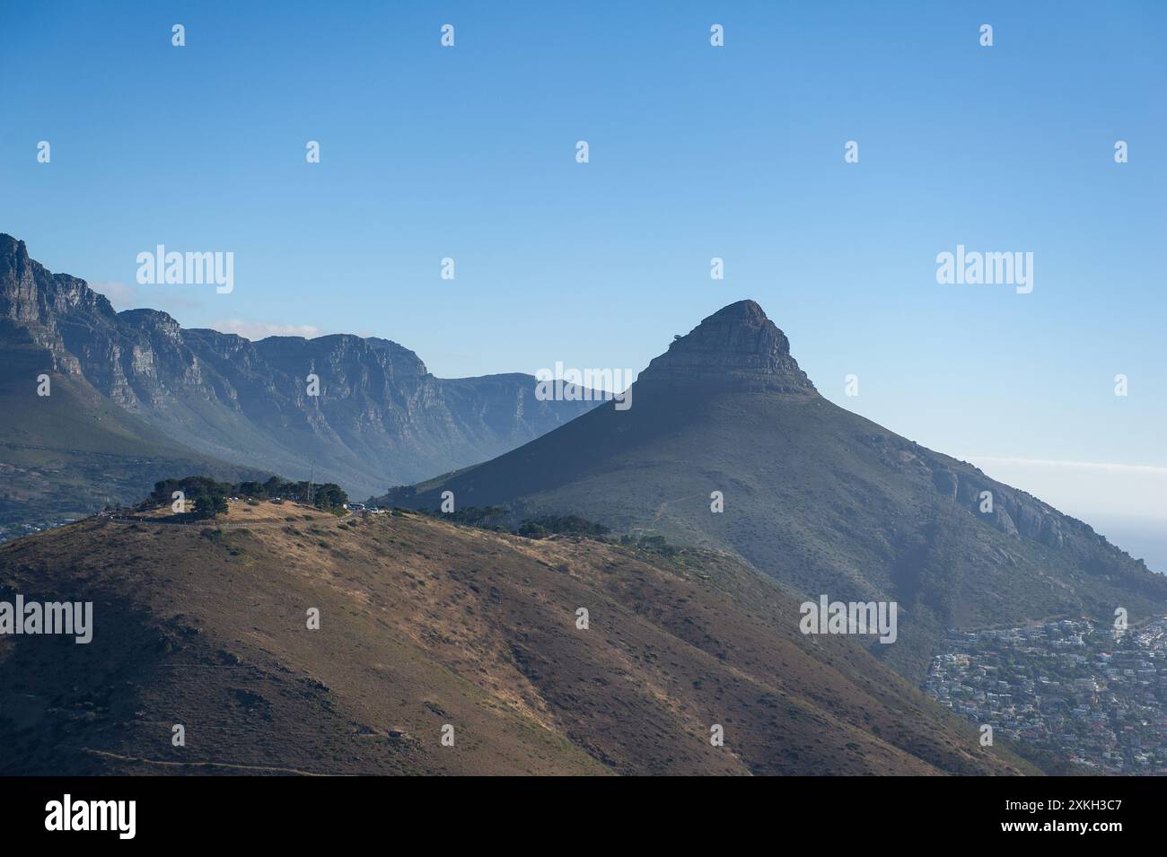 An aerial view, overlooking Cape Town, Western Cape, South Africa. High ...